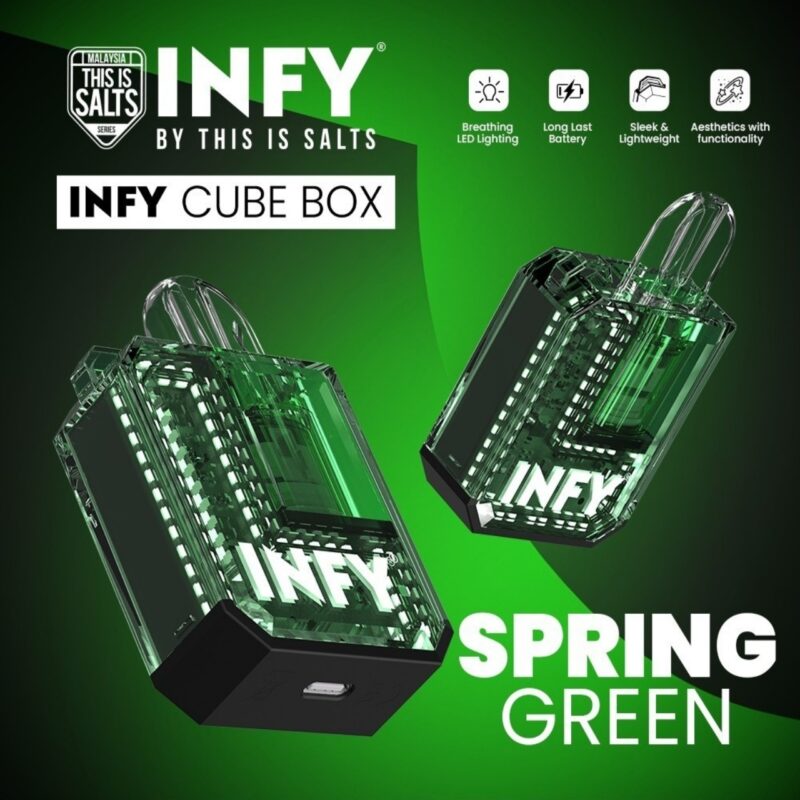 INFY Cube Box ราคาถูก พอตเปลี่ยนหัว ทรงกลองสี่เหลี่ยม สีใส - RELX BKK