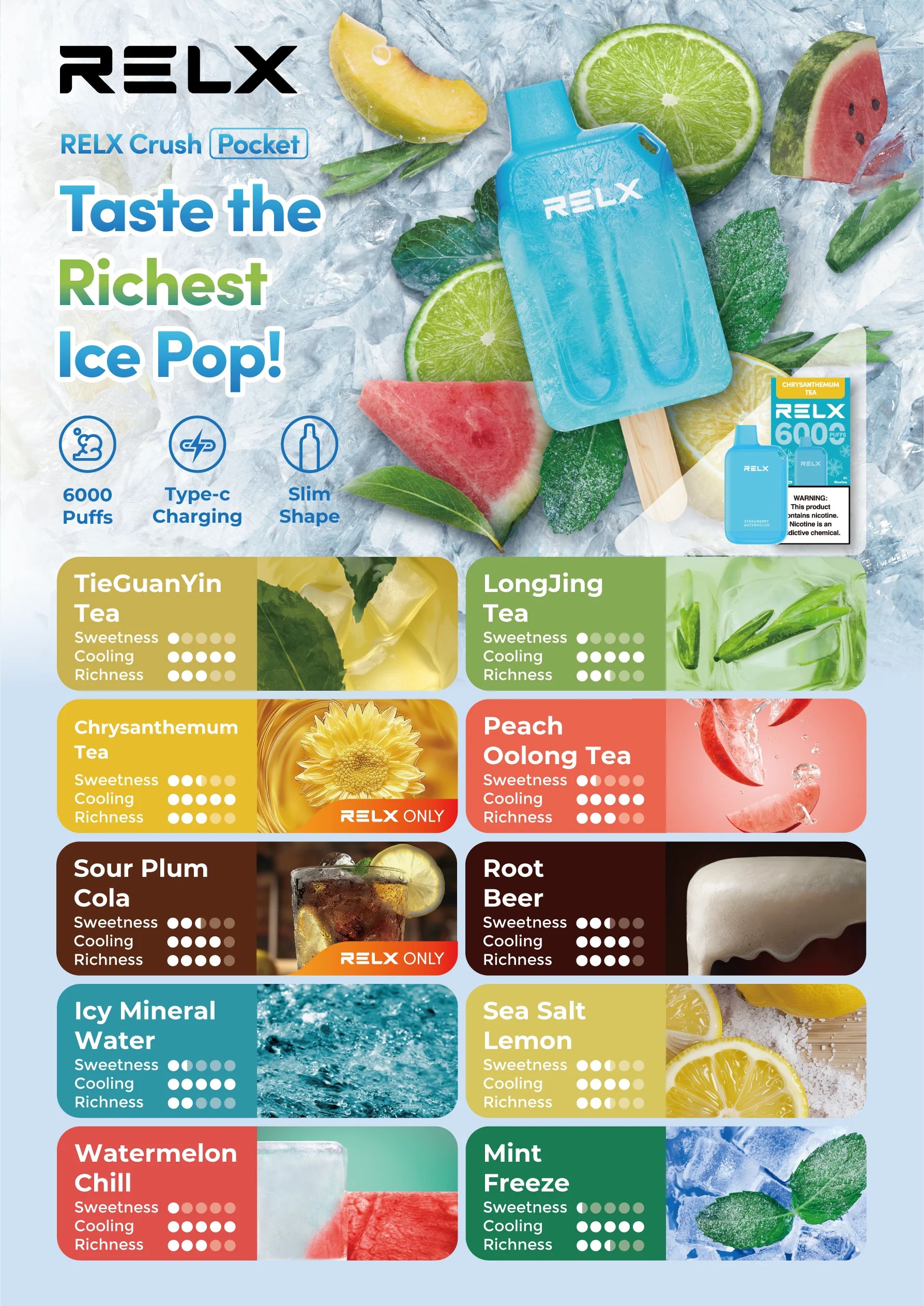 แนะนำ Relx Crush 6000 puffs รุ่นใหม่ล่าสุด - RELX BKK