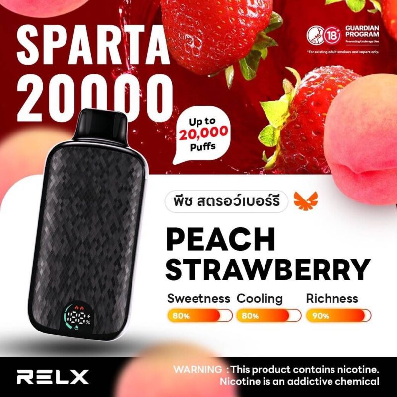 Relx Sparta 20000 Puffs (20K) ราคาส่ง ใช้แล้วทิ้ง ส่งท้ายปี 2024 - RELX BKK